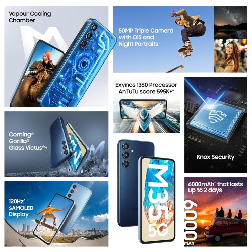 Samsung Galaxy M35 5G (8GB/256GB | Darkbreak Blue) – Super AMOLED Powe ...